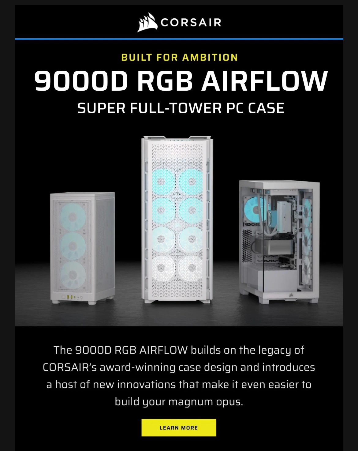 Corsair'in 35 kilogramlık 9000D RGB Airflow Super Full Tower kasası ...